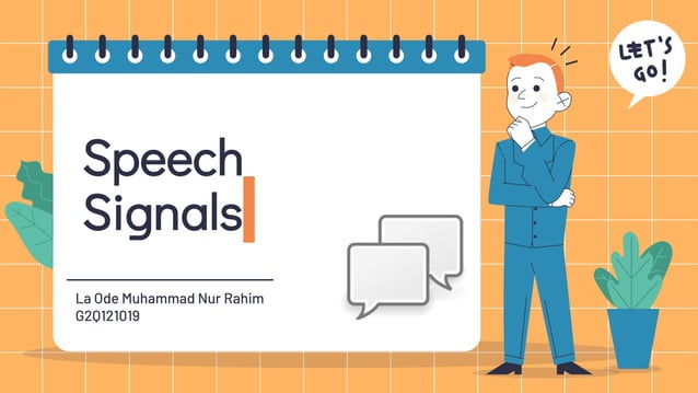 SPEECH SIGNALS.pptx | Digital Audio | Computer Software and Applications
