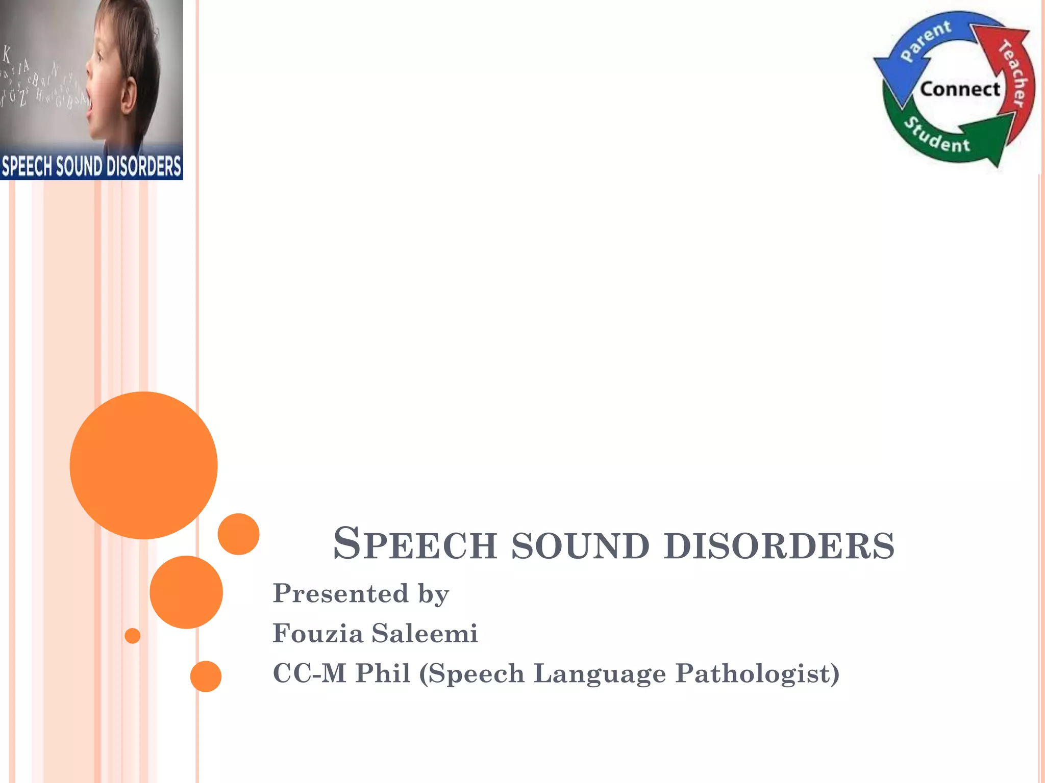 Speech sound disorders | PDF