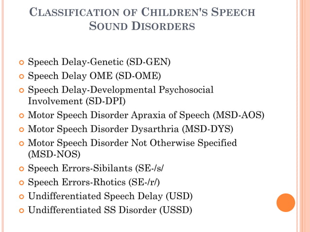 Speech sound disorders | PDF | Brain and Nervous System Disorders ...
