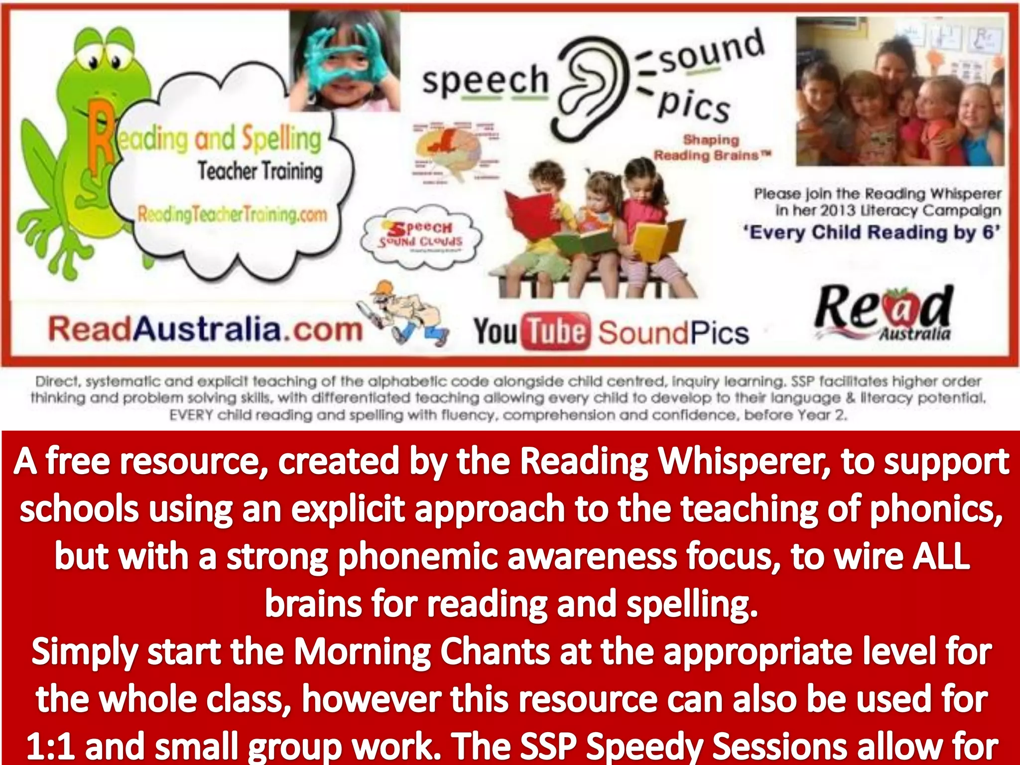 Speech Sound Pics (SSP) 4 or 6 Hour Teacher/ TA/ Learning Support / PD ...