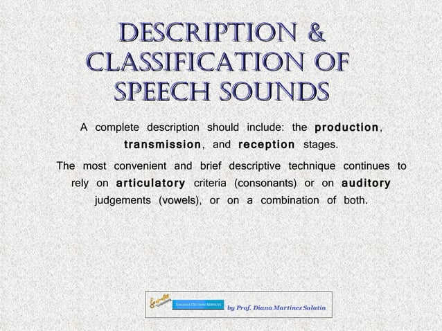 Speech sounds introduction | PPT