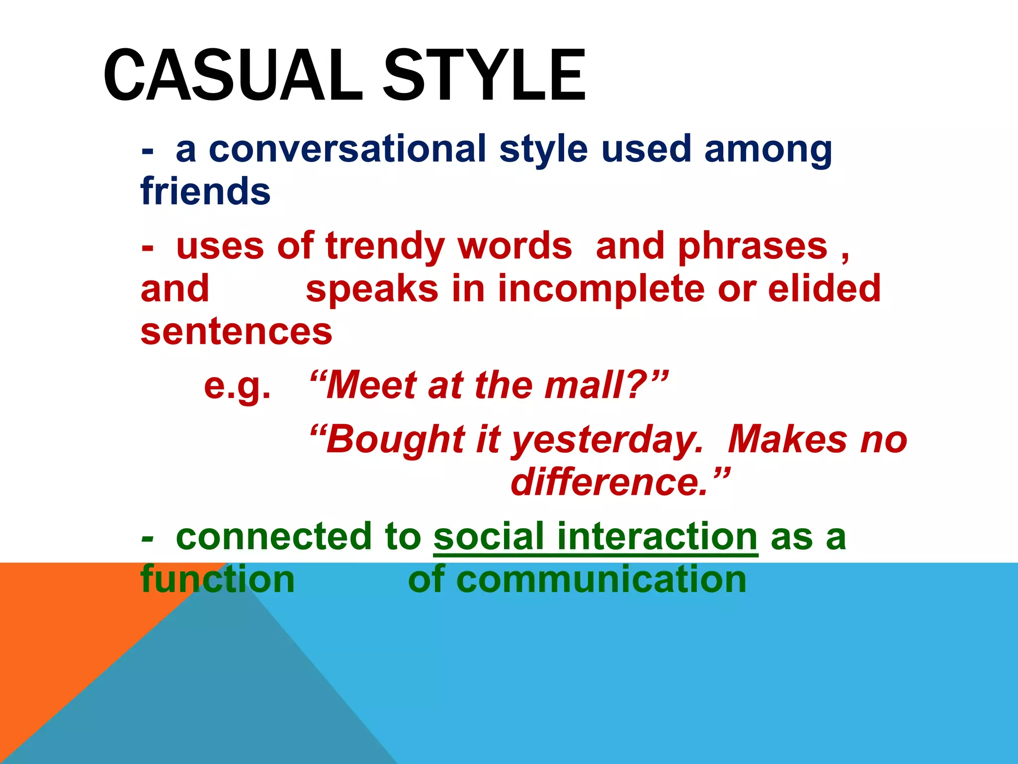 Speech styles | PPTX
