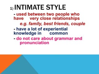 Speech styles | PPTX