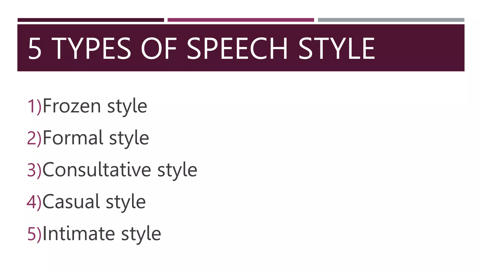 Speech styles | PPTX