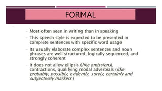 Speech styles | PPTX