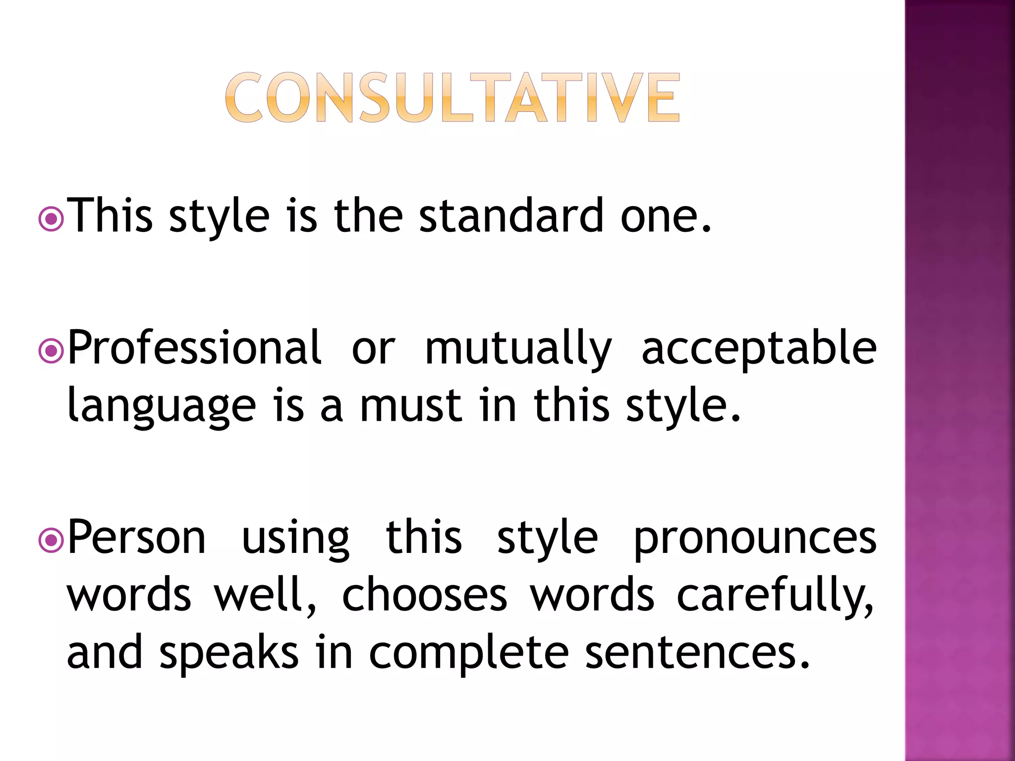 Speech styles ppt. | PPTX