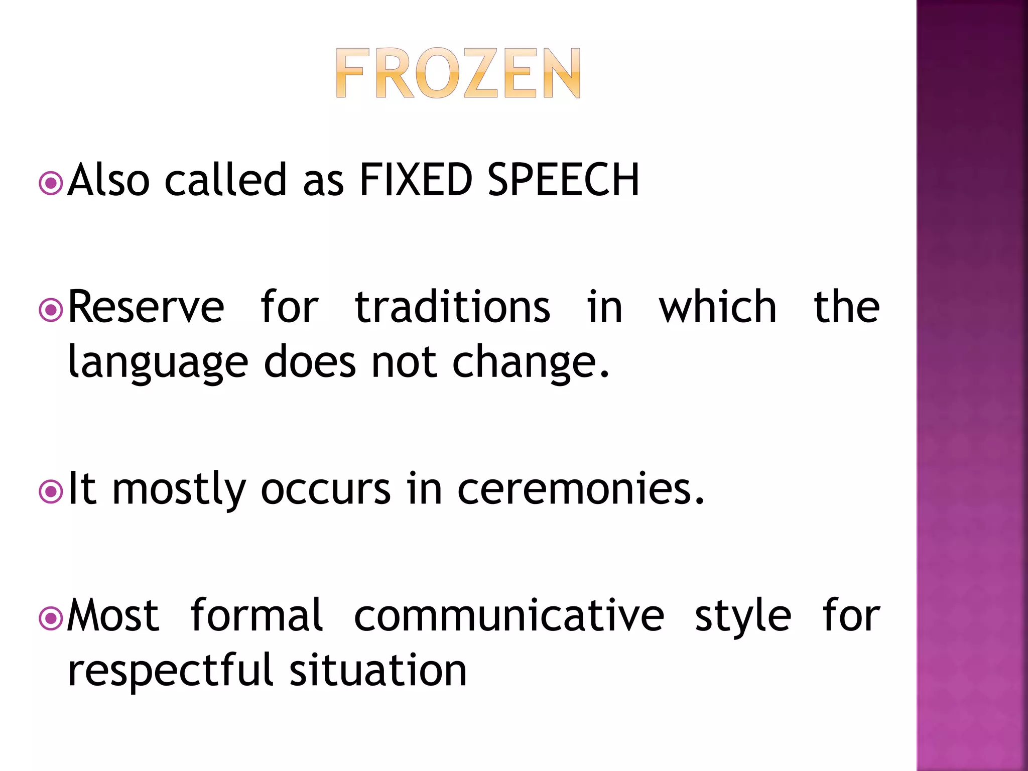 Speech styles ppt. | PPTX