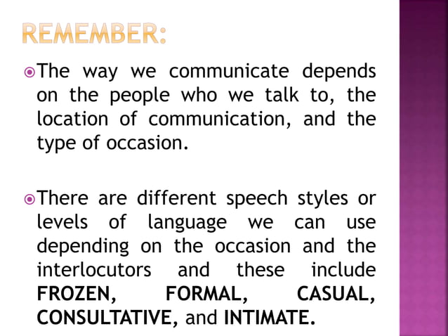 Speech styles ppt. | PPTX