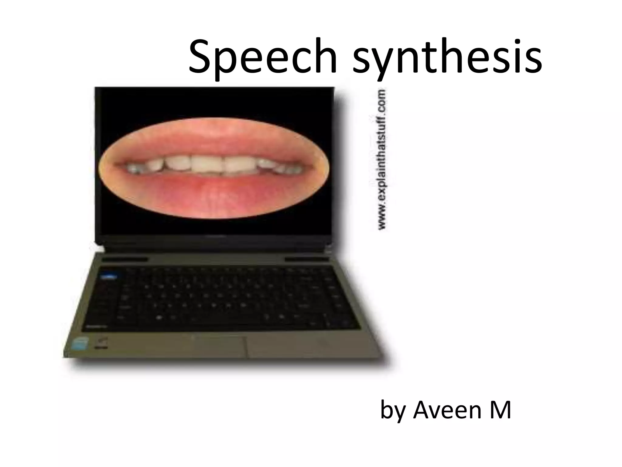 Speech synthesis in | PPT