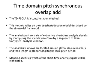Speech synthesis in | PPT