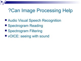 Speech Technology Overview | PPT