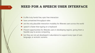 Speech user interface | PPTX