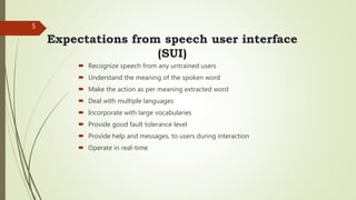 Speech user interface | PPTX
