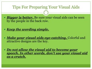 Speech visual aids | PPT