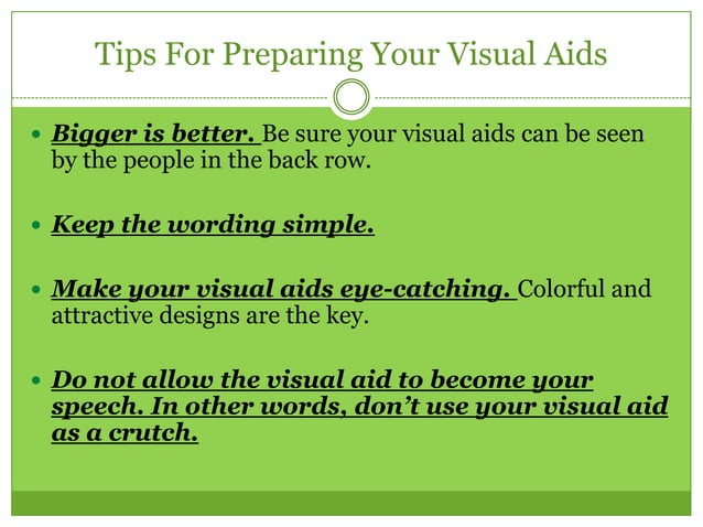 Speech visual aids | PPT
