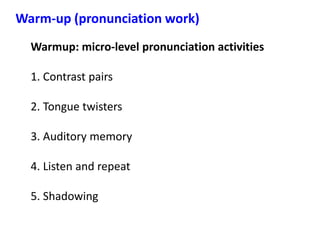 GRIPS Speech Workshop I: intonation and pausing | PPT
