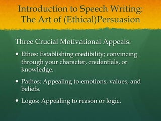 Speech writing | PPTX