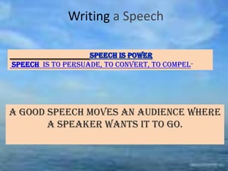 Speech writing | PPTX