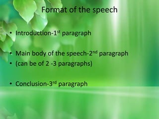 Speech writing | PPTX