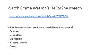 Speech writing PPT | PPTX