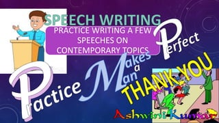 Speech writing for class xi and xii | PDF