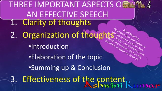 Speech writing for class xi and xii | PDF