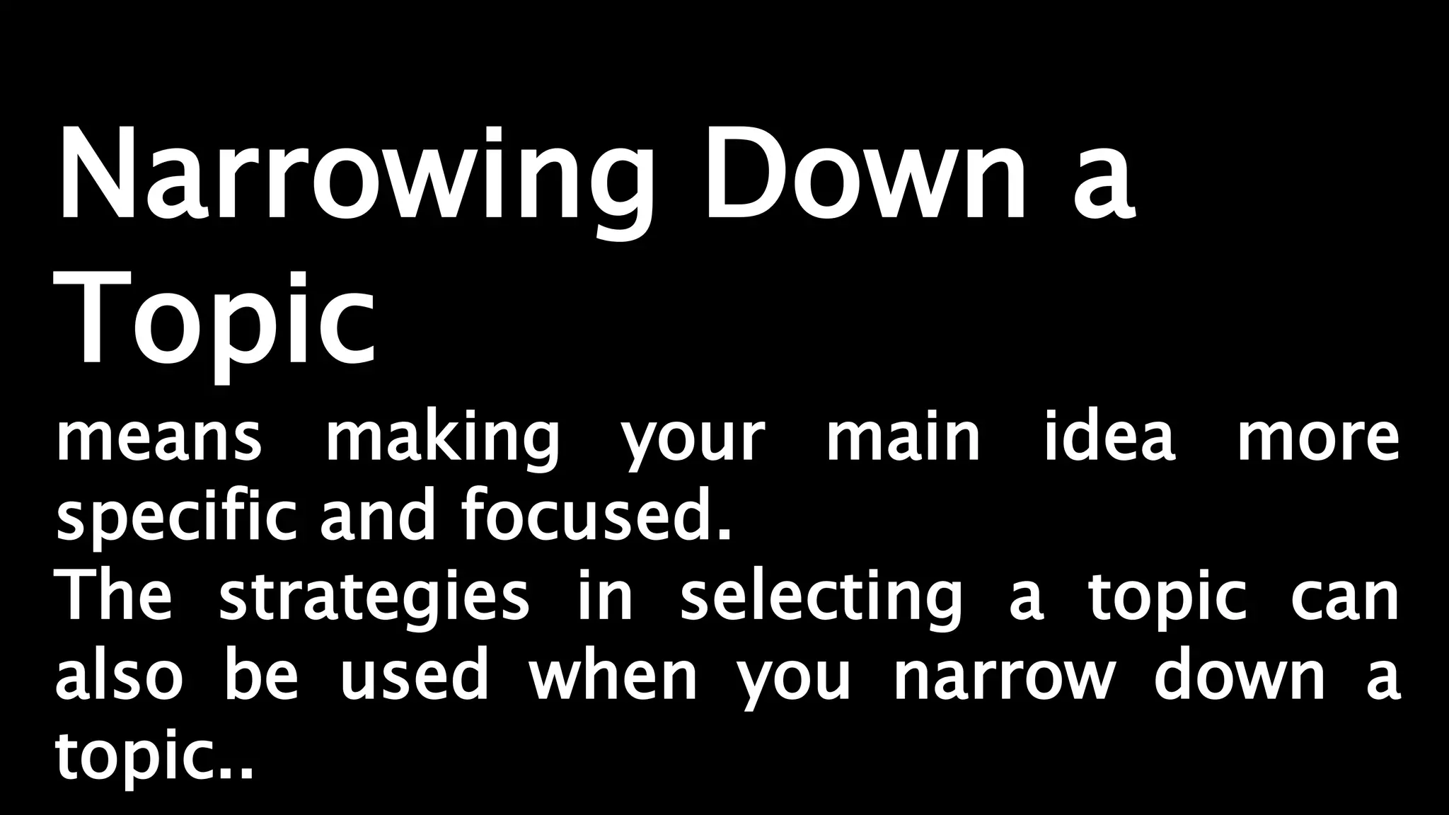 speech writing selecting topic | PPTX