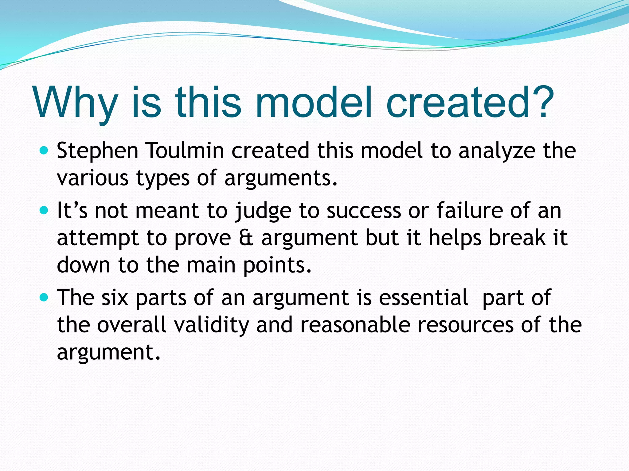 Toulmin Model extra credit | PPTX