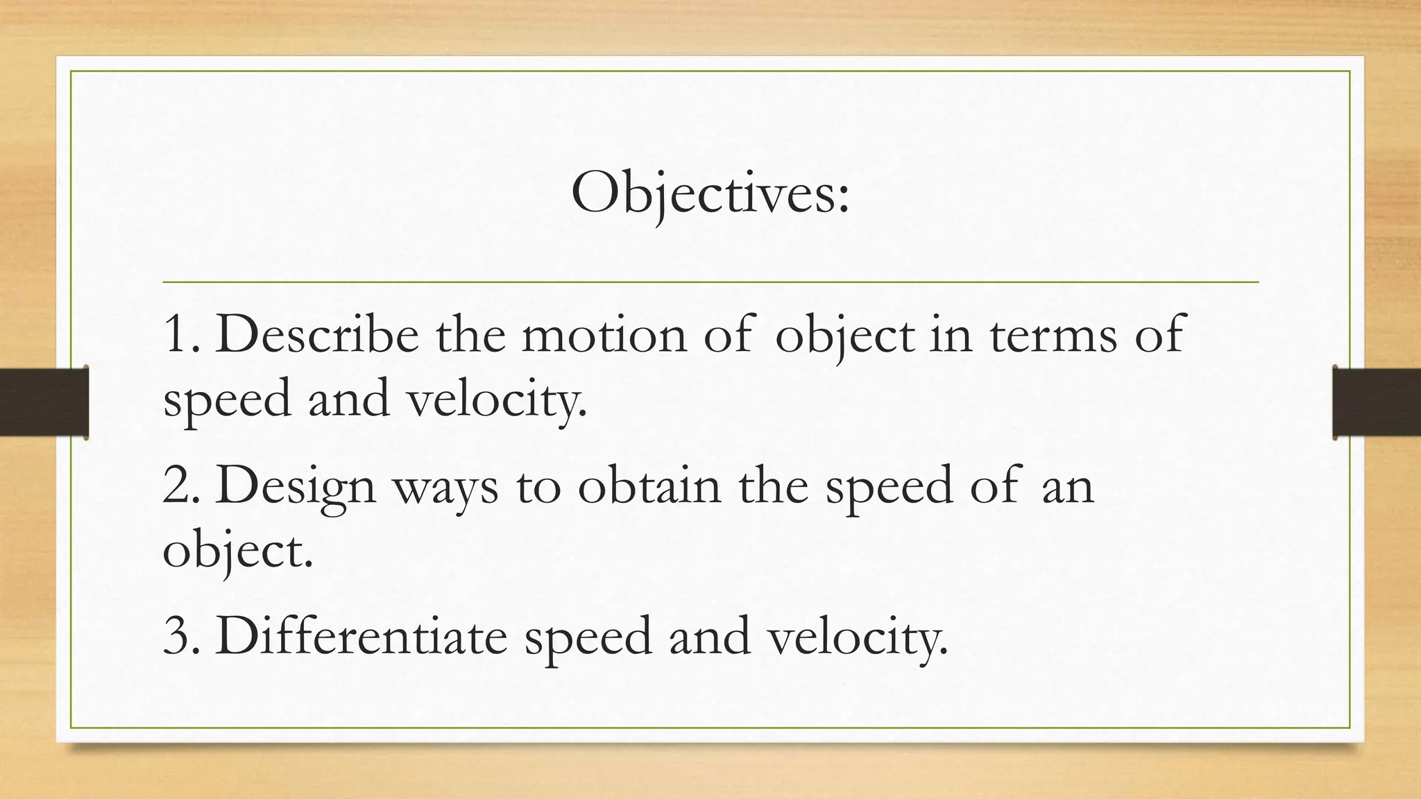 Speed and Velocity Science_Grade - Seven | PPTX