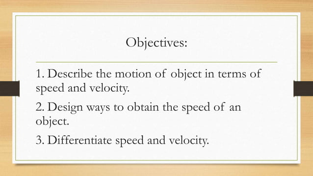 Speed and Velocity Science_Grade - Seven | PPTX