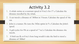 Speed and Velocity Science_Grade - Seven | PPTX