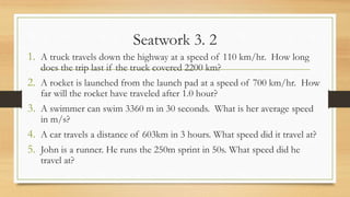 Speed and Velocity Science_Grade - Seven | PPTX