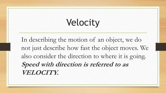 Speed and Velocity Science_Grade - Seven | PPTX