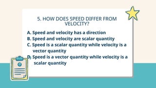 Speed - Grade 7 - Demonstration Observation pptx | PPT