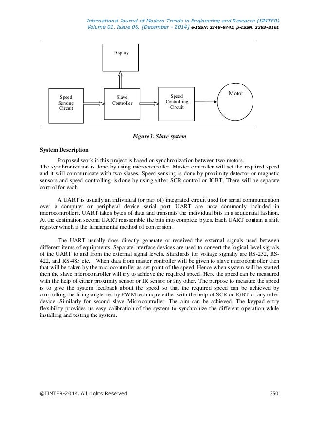 Speed Synchronization Of Master Slave D C Motors Using Microcontrol…
