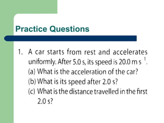 Speed, Velocity And Acceleration | PPT