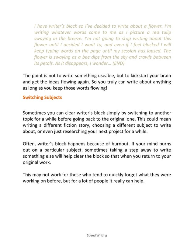 Speed Writing Guide - How To Increase Speed Writing | PDF