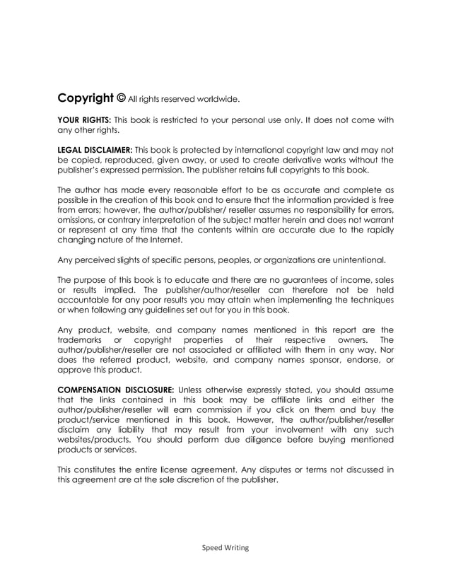 Speed Writing Guide - How To Increase Speed Writing | PDF