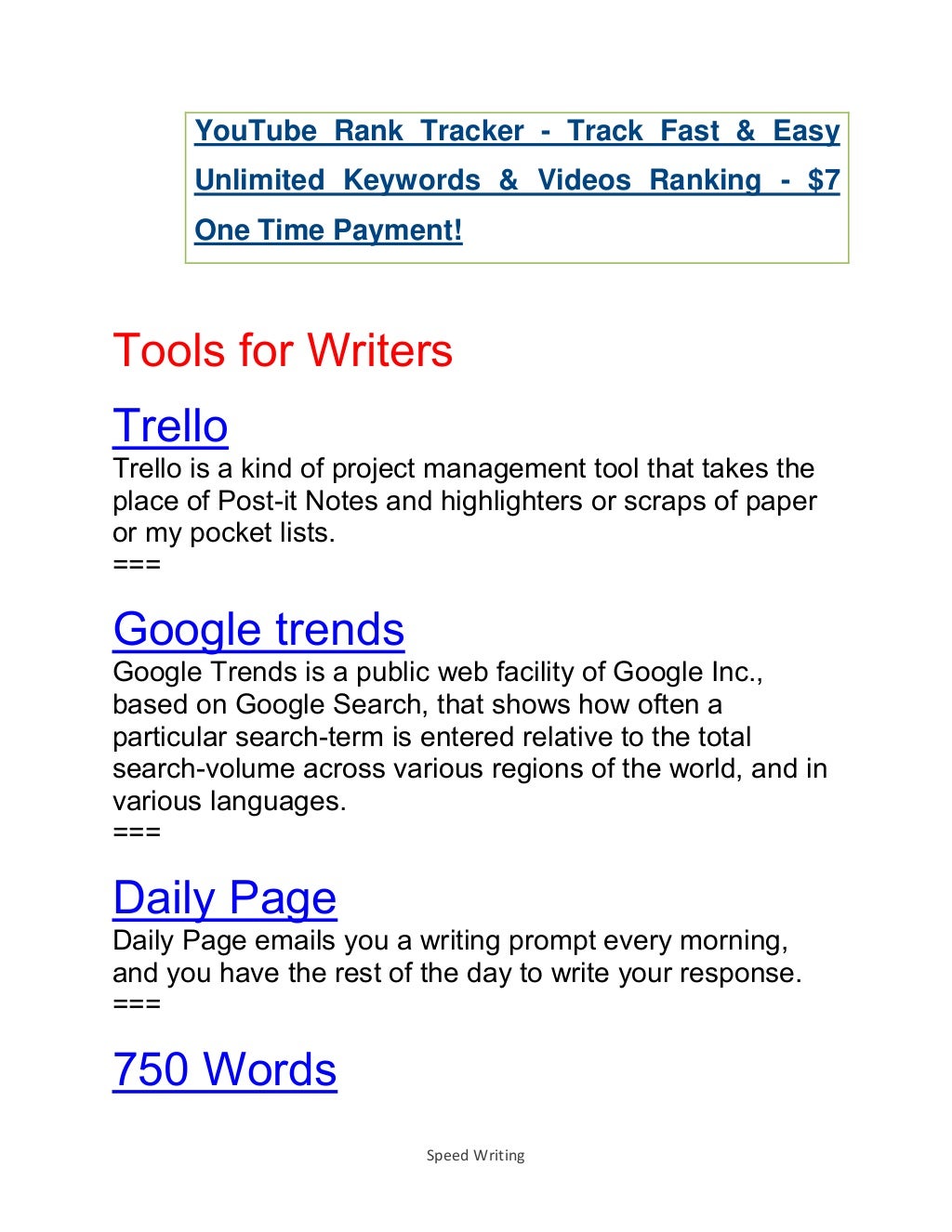 Speed Writing Guide - How To Increase Speed Writing