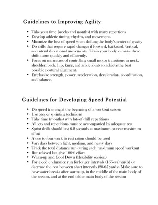 Speed and agility study guide | PDF