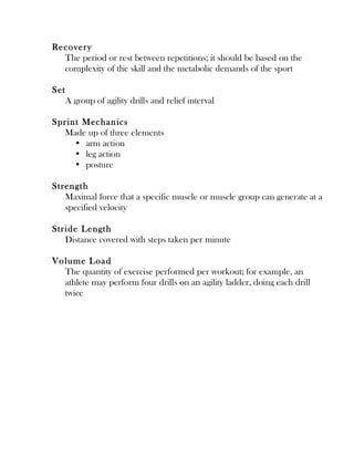 Speed and agility study guide | PDF