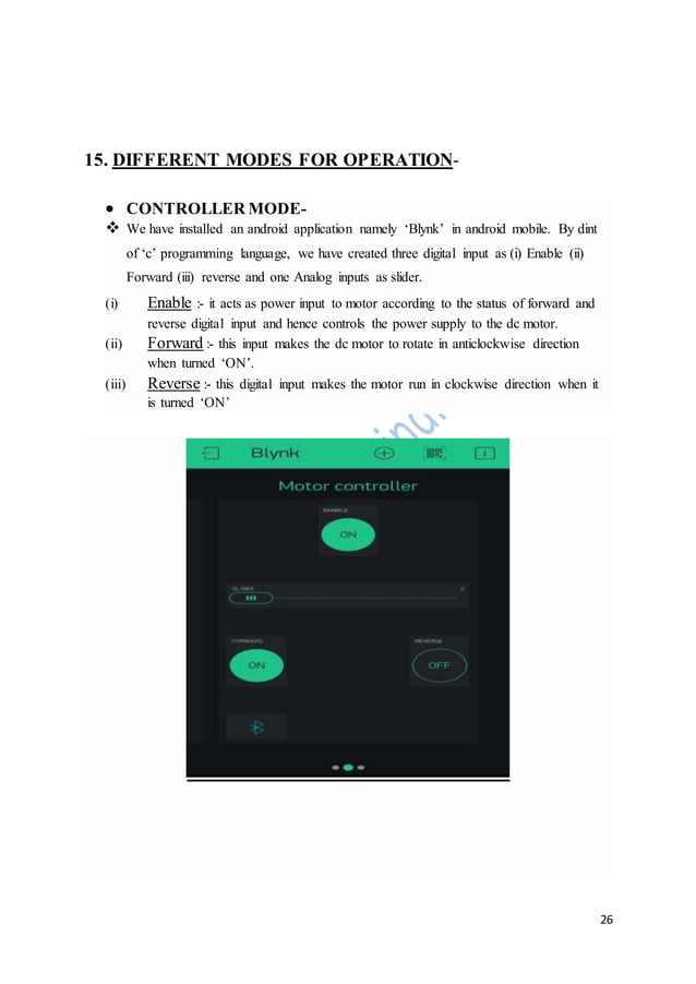 Speed and direction control of dc motor using android mobile ...