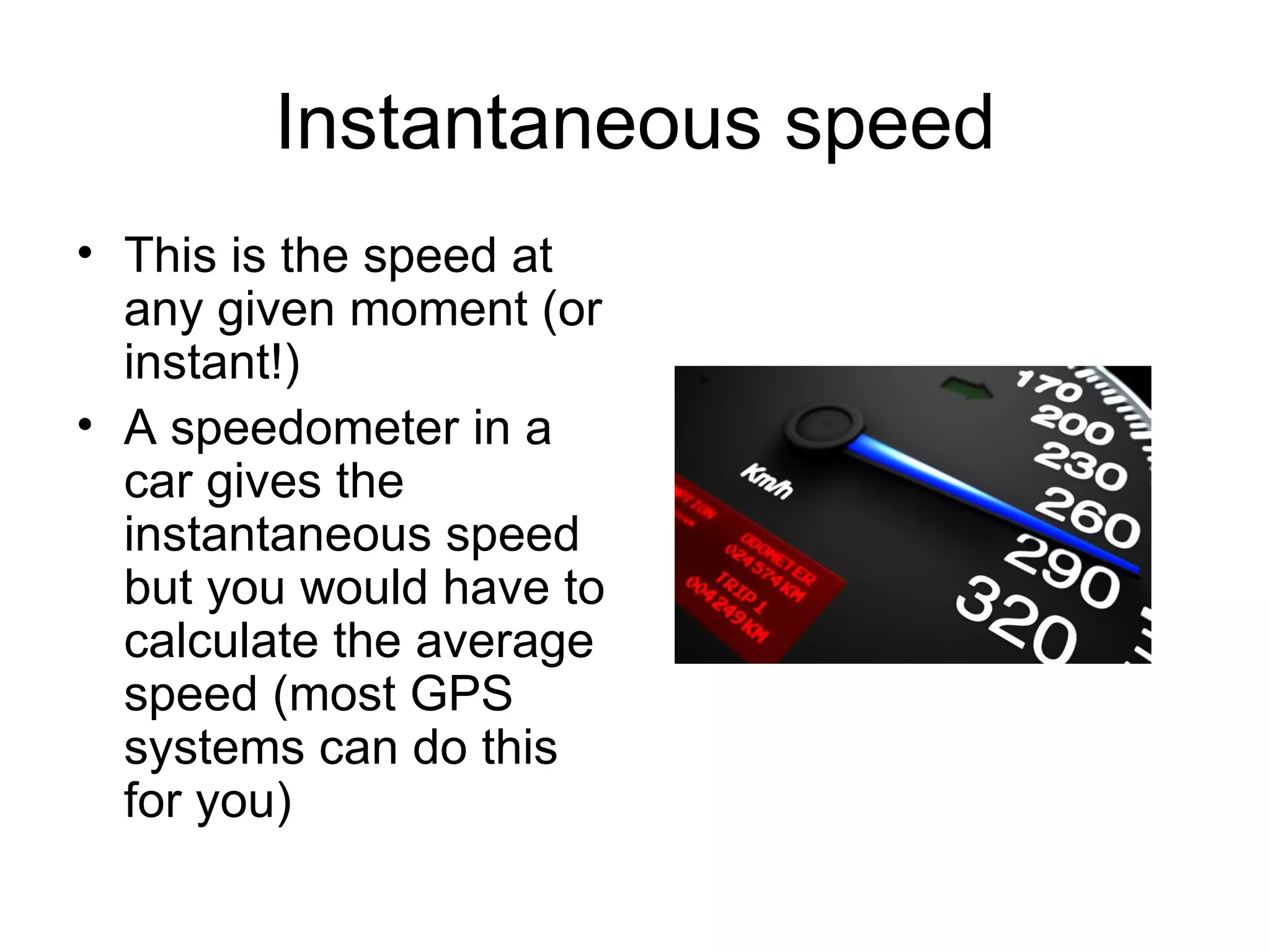 Speed and velocity | PPT