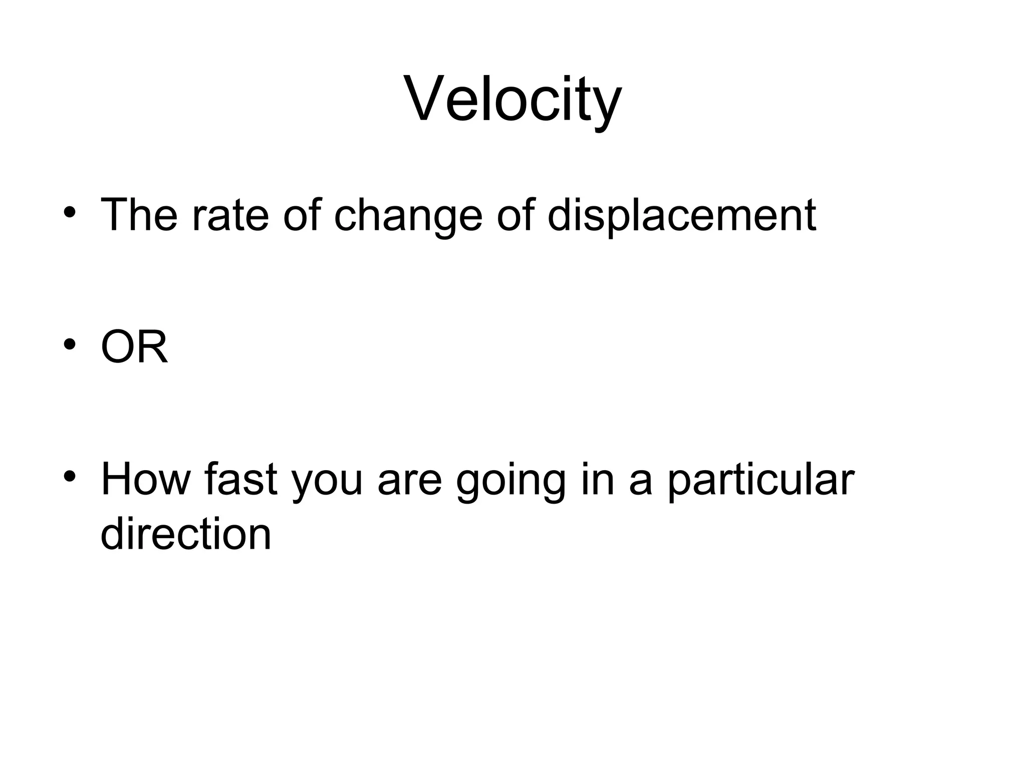 Speed and velocity | PPT