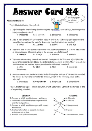 Speed and velocity | PDF