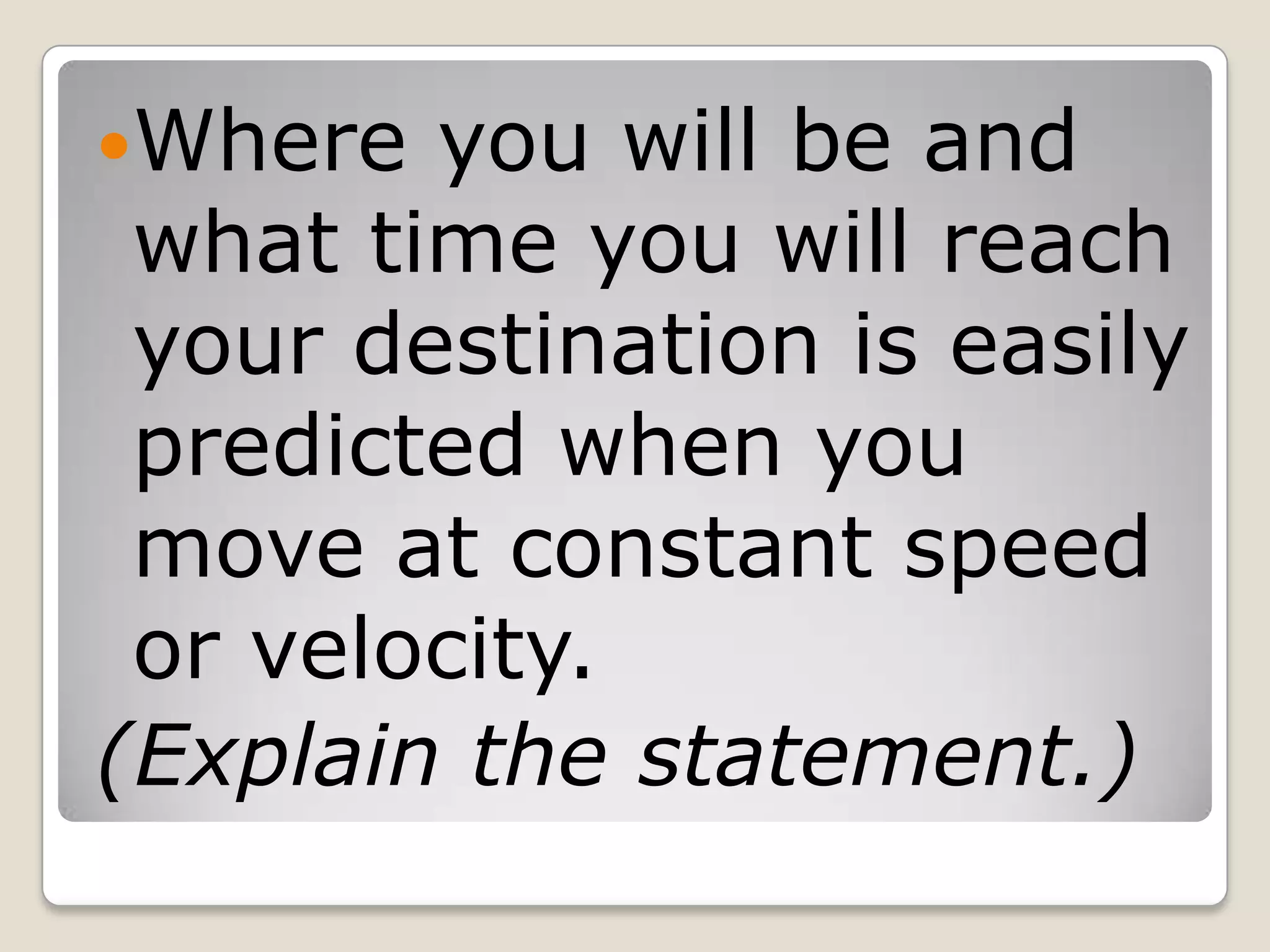 Speed and velocity | PPTX