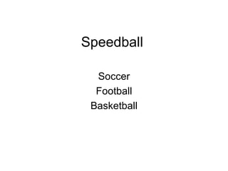 Speedball | PPT
