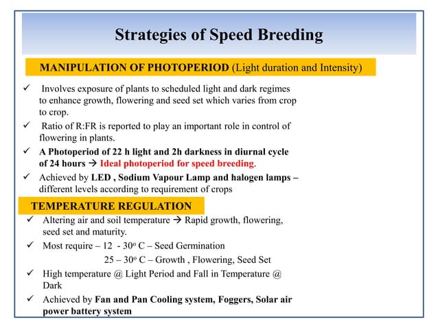 Speed Breeding in Vegetable Crops- innovative approach for present era ...