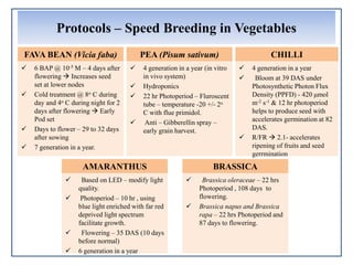 Speed Breeding in Vegetable Crops- innovative approach for present era ...