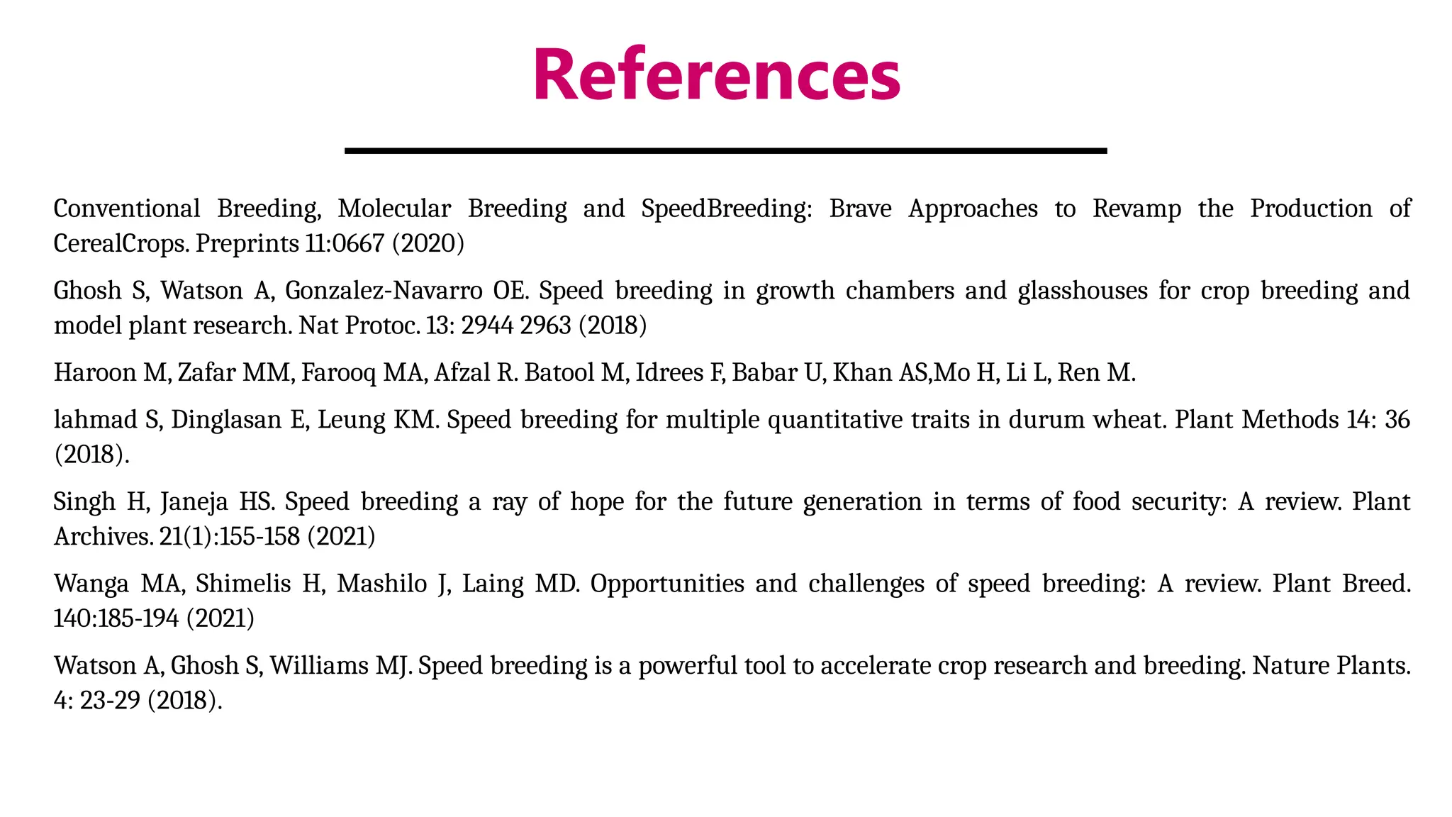 SPEED BREEDING AND IT'S IMPACT ON FUTURE AGRICULTURAL PRACTICES | PPTX